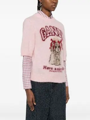 GANNI Graphic Knitted T-shirt