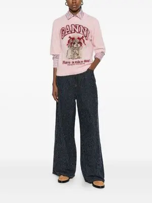 GANNI Graphic Knitted T-shirt