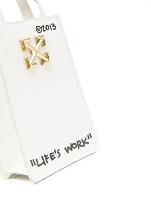 Off-White Jitney Crossbody Phone Bag - White
