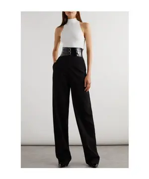 Alaïa High-neck Sleeveless Bodysuit - White