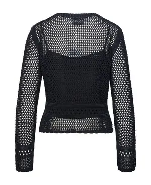 Moschino Crochet Knit Jumper With Heart Logo