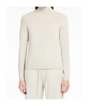Max Mara Veloce Turtleneck Long-sleeved Jumper - Beige