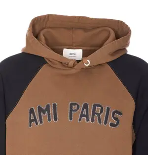 Ami Raglan Sleeve Embroidered Hoodie