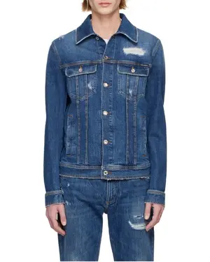Dolce & Gabbana Buttoned Denim Jacket - Blue