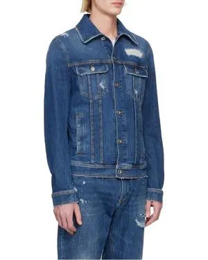 Dolce & Gabbana Buttoned Denim Jacket - Blue