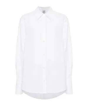 TOTEME Long Sleeve Tuxedo Shirt - White