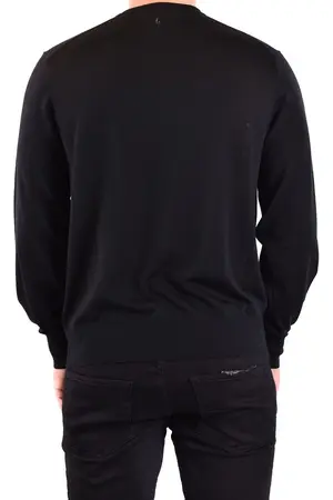 Neil Barrett Logo Embroidered Crew Neck Wool Jumper