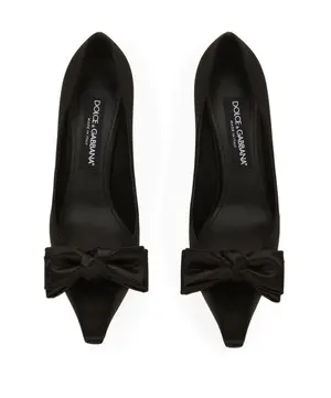 Dolce & Gabbana Bow Detailed Satin Pumps