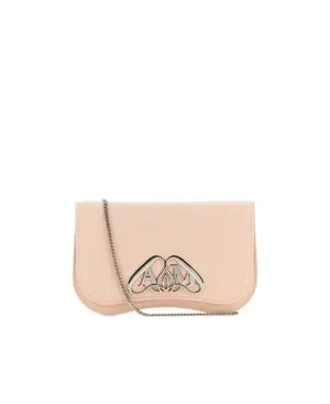 Alexander McQueen Logo Plaque Foldover Crossbody Bag