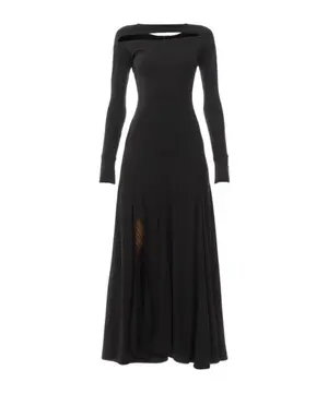Victoria Beckham Long-sleeved Cut-out Dress With Side Slit