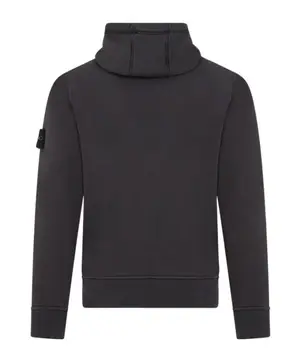 Stone Island Compass Patch Drawstring Hoodie - Charcoal Grey