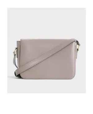 Celine Teen Triomphe Bag In Shiny Calfskin - Gray
