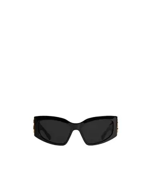 Balenciaga Bossy Cat-eye Sunglasses With Gold Bb Logo - Black