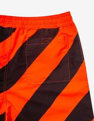 Off-White Diag Surfer Logo Swim Shorts