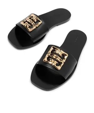Givenchy 4g Plaque Flat Slides