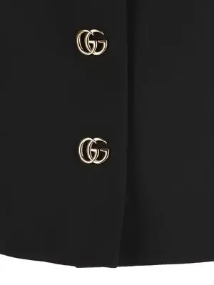 Gucci Double G Button Crêpe Skirt
