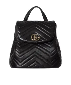 Gucci Gg Marmont Quilted Mini Backpack - Black