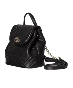 Gucci Gg Marmont Quilted Mini Backpack - Black