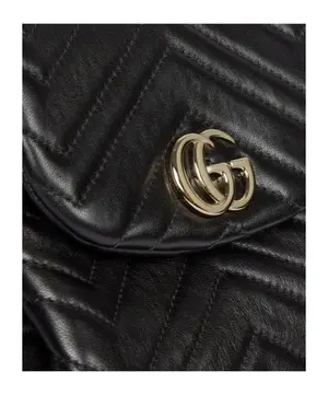 Gucci Gg Marmont Quilted Mini Backpack - Black