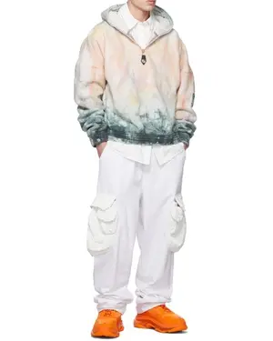 We11Done Tie-dye Zip-up Hooded Sweater