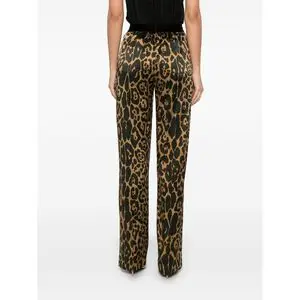 TOM FORD Leopard Print Wide Leg Pants - Camel
