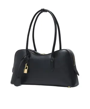 Stella McCartney Ryder Lock Plaque Shoulder Bag - Black