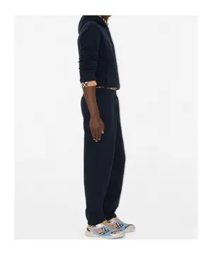 Burberry Tapered Drawstring Jogging Pants - Navy