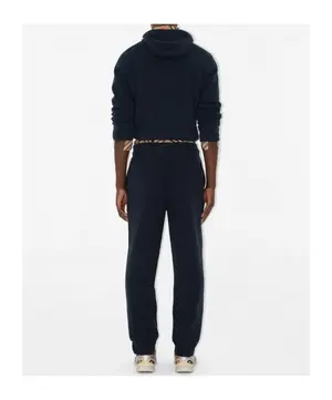Burberry Tapered Drawstring Jogging Pants - Navy