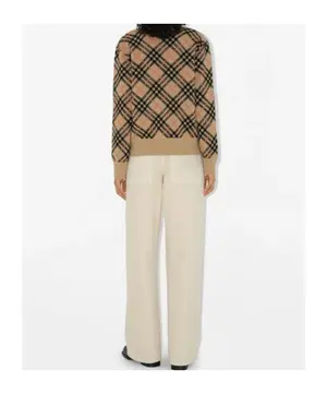 Burberry Checked V-neck Buttoned Cardigan