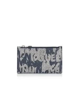 Alexander McQueen Zip Card Wallet - Gray
