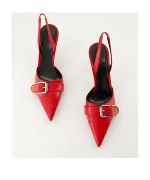 Givenchy Voyou Pointed-toe Slingback Pumps - Red