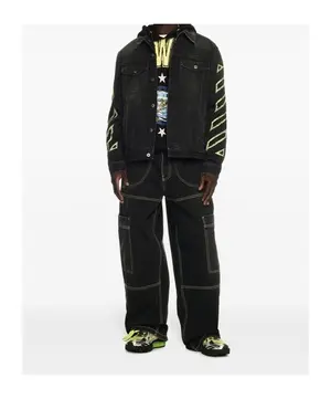 Off-White Irregular Cargo Jeans - Black