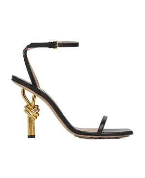 Bottega Veneta Knot Heeled Sandals - Black