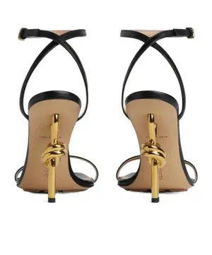 Bottega Veneta Knot Heeled Sandals - Black