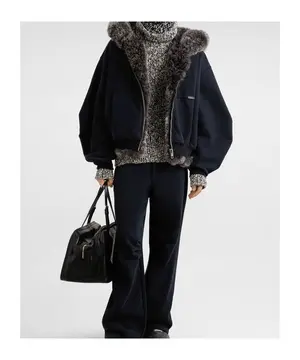 Dolce & Gabbana Fur Trimmed Hooded Zip Jacket