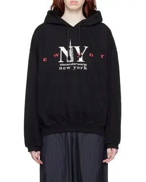 Alexander Wang Logo Embroidered Hoodie