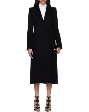 Alexander McQueen Tailored Coat With Stacked Shoulder Detail
