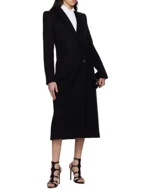 Alexander McQueen Tailored Coat With Stacked Shoulder Detail