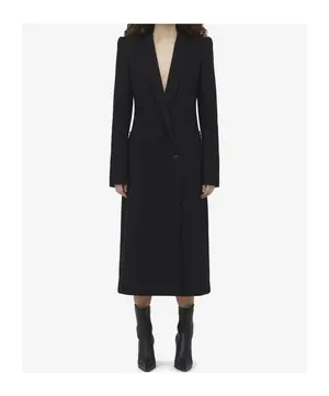 Alexander McQueen Tailored Coat With Stacked Shoulder Detail