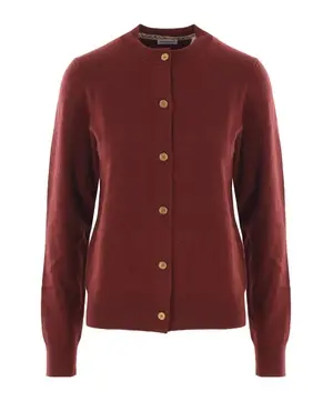 Burberry Crewneck Knitted Button-up Cardigan - Box