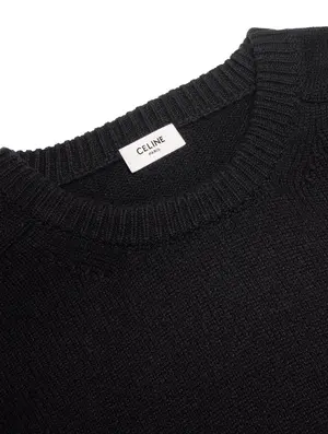 Celine Crew Neck Sweater In Wool And Cashmere