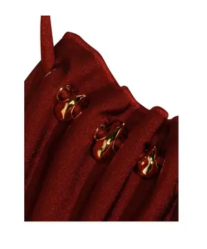 Zimmermann Halter Neck Swimsuit With Gold Beading - Red