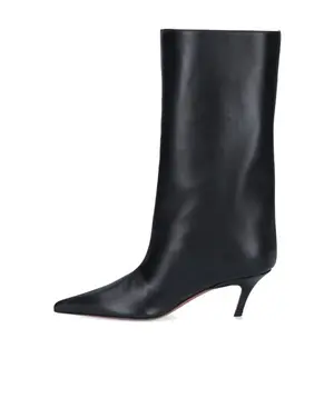 Amina Muaddi Pointed Toe High Heel Boots