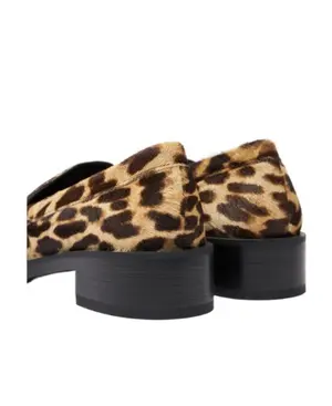 STUART WEITZMAN Leopard Print Loafers - Black