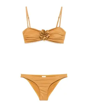Zimmermann Lucky Bandeau Bikini Set - Toffee