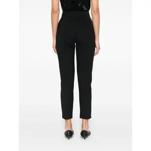 Max Mara Orlando High-waisted Slim Fit Cropped Trousers - Black