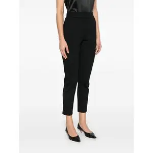 Max Mara Orlando High-waisted Slim Fit Cropped Trousers - Black