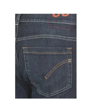 DONDUP Cuffed Slim Fit Jeans - Blue