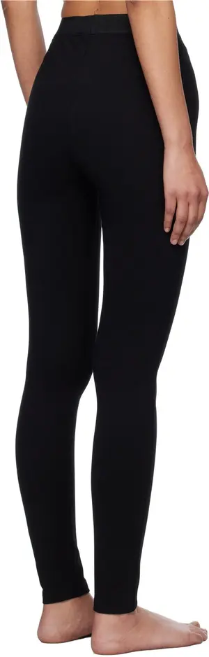 Versace Logo Patch Leggings - Black