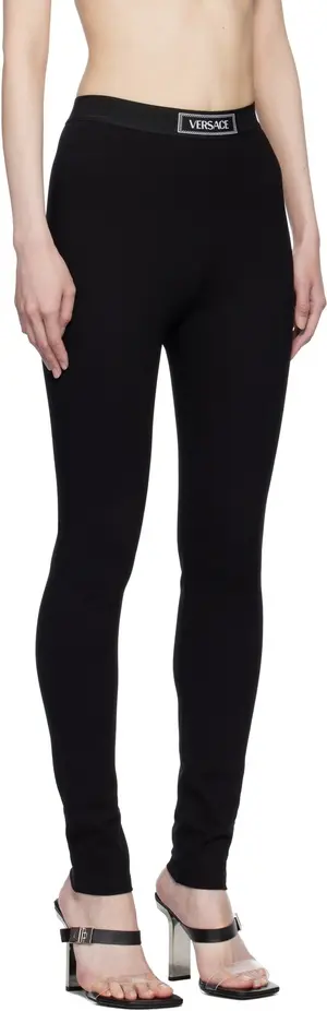 Versace Logo Patch Leggings
